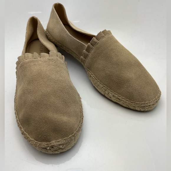 Talbots | Shoes | Talbots Izzy Light Brown Leather Suede Ladies Espadrilles Slip On Shoes Size ...